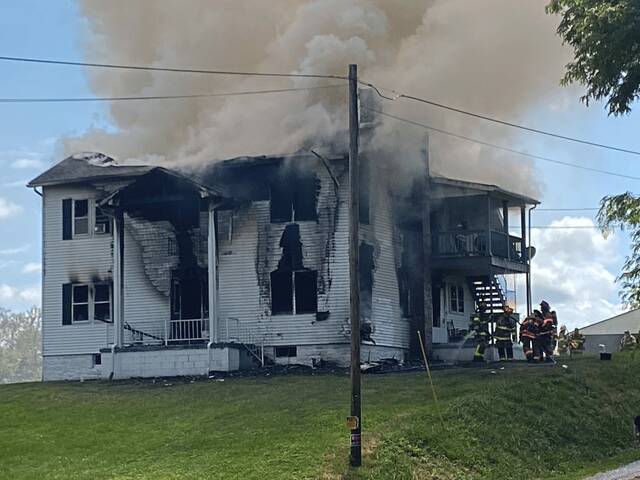 Structure on fire along Route 22 in Salem was site of July bomb ...
